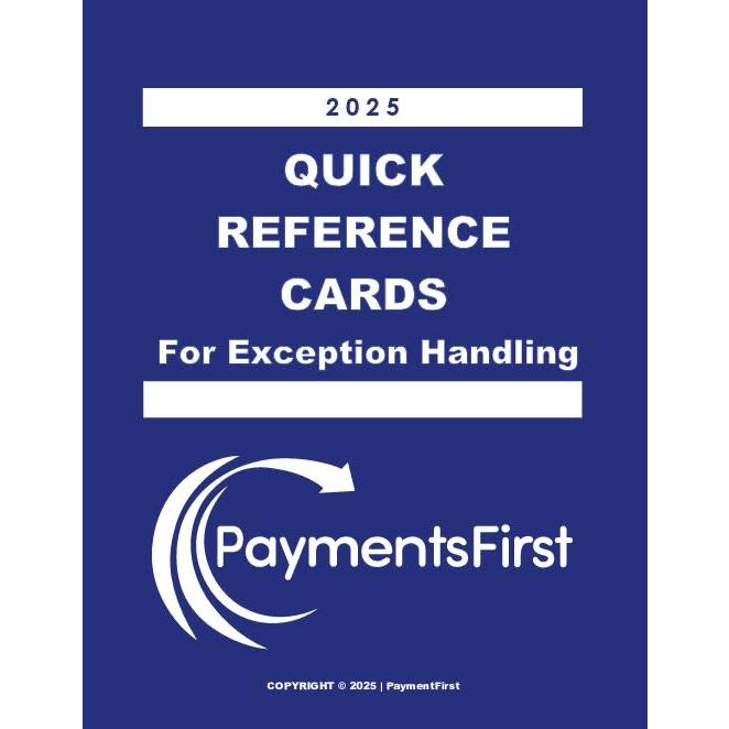 Quick Reference Cards for Exception Handling | Nacha